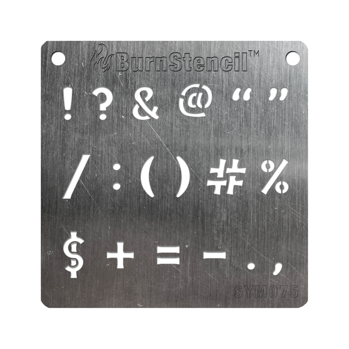 BurnStencil® Wood Burning Stencil - Small Text Symbols